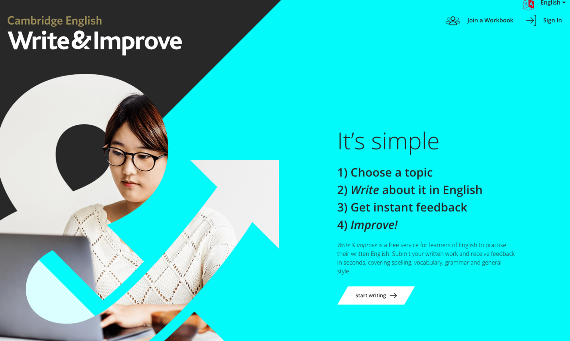 TiengAnhK12 giới thiệu Write&Improve – website chữa lỗi viết tiếng Anh ...