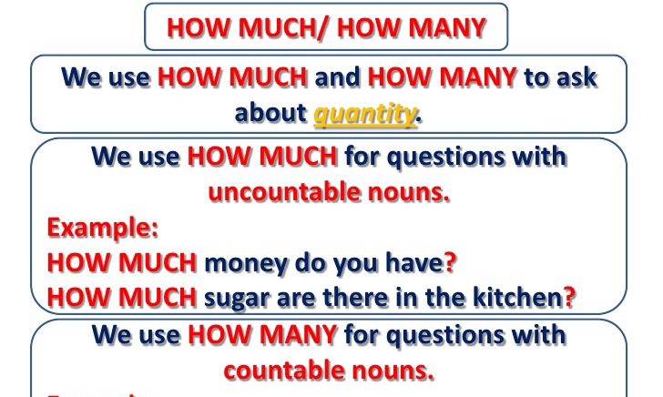 Cách sử dụng How much, How many - TAK12 - Tự Học thêm & Ôn thi theo ...