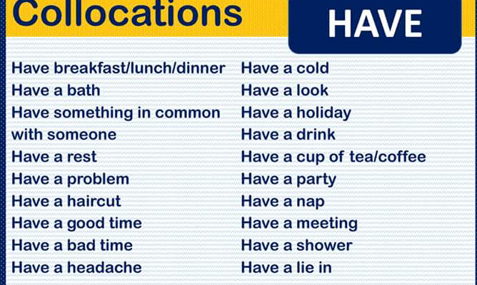 Tổng hợp Collocation với HAVE - TAK12 - (Tự) Học thêm & ôn thi tối ưu