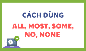 Cách dùng All (of), Most (of), Some (of), No, None (of) - TAK12 - (Tự ...